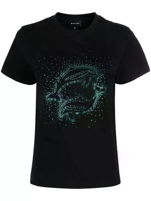 BOTTER Rhinestone Embellished Dolphin T-shirt