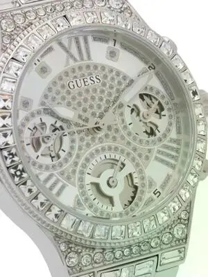Guess Stainless Steel Crystal-encrusted Chronograph Watch