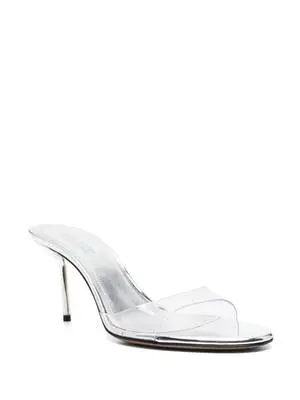 Paris Texas Lidia Metallic-effect Sandals - Silver