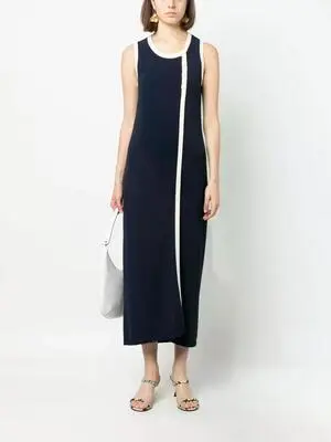 Giuliva Heritage Lisa Cotton-blend Midi Dress - Blue