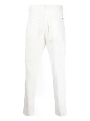 Peserico Straight-leg Stretch-cotton Trousers - Neutrals