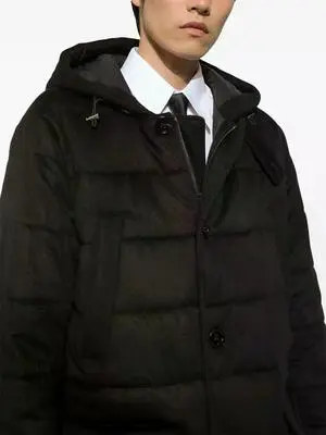 Dolce & Gabbana Quilted Cashmere Single-breasted Coat