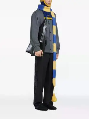 Marni Virgin Wool Satin Stripe Trousers