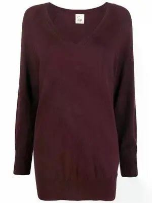 PAULA V-neck Cashmere Jumper - Red