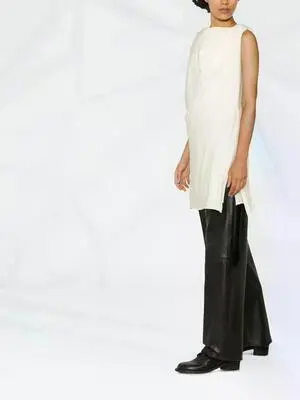 Rick Owens Sleeveless Draped Organic Cotton Tunic