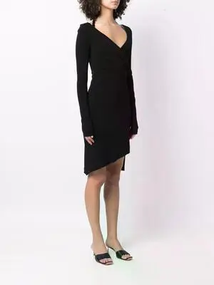 Off-White Asymmetrical Halterneck Dress