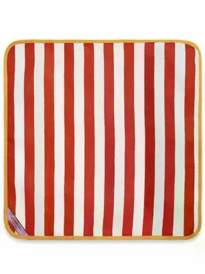 La DoubleJ Colour-block Striped Napkins (set Of Two) Red