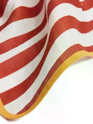 La DoubleJ Colour-block Striped Napkins - Red