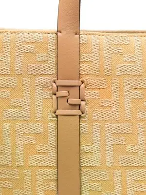 Fendi Monogram Raffia Tote Bag