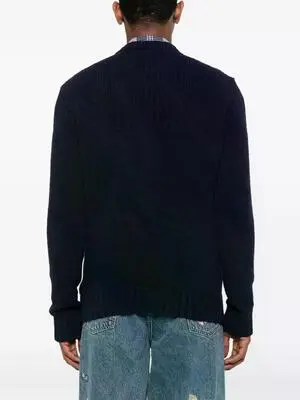 ARTE ANTWERP Logo Embroidered Crew Neck Sweater