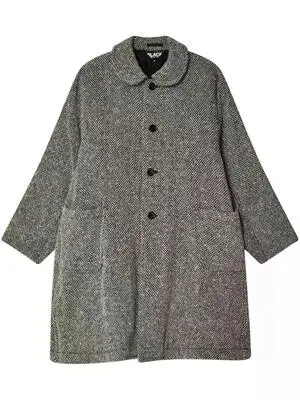 Comme Des Garçons Single Breasted Herringbone Coat
