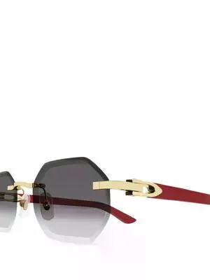 Cartier Logo-plaque Octagon Sunglasses