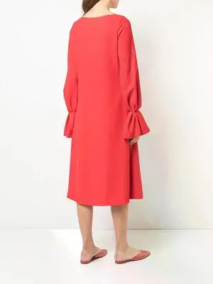 Carolina Herrera Long Sleeved Loose Dress - Red