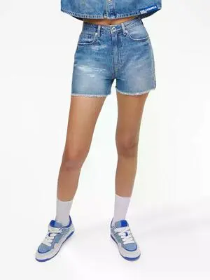 Karl Lagerfeld Sequin-embellished High-waisted Denim Shorts