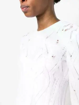VITELLI Open Knit Long Line Jumper