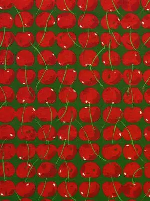 La DoubleJ Cherries Verde-print Tablemats