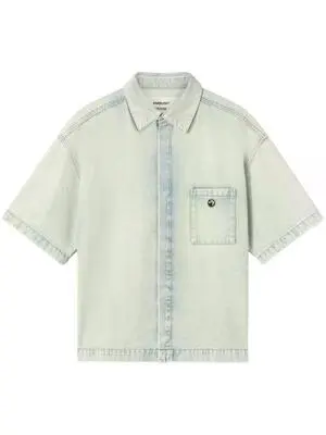 AMBUSH Logo-appliqué Denim Shirt - Blue