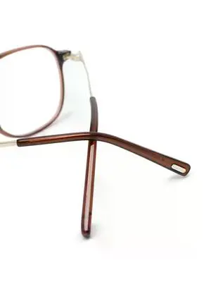 TOM FORD Tortoiseshell Pilot-frame Glasses - Brown