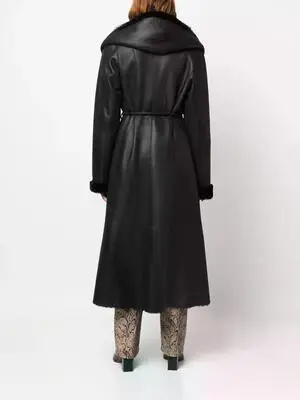 LISKA Tie-front Sheepskin Coat