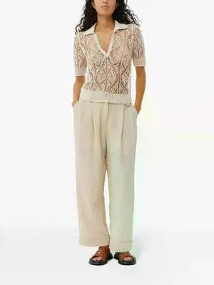 GANNI Mid-rise Tailored Straight-leg Trousers