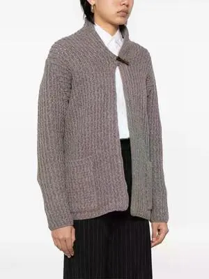 FORME D'EXPRESSION Virgin Wool Chunky Knit Cardigan