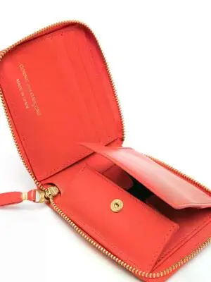 Comme Des Garçons Zip-around Leather Wallet - Orange
