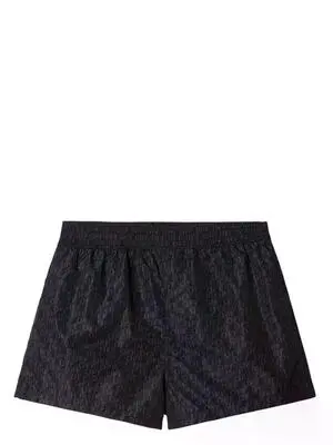 Off-White Logo-print Swim Shorts - Black