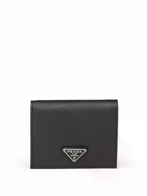 Prada Small Saffiano Leather Wallet Black