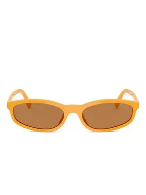 Miu Miu Logo-lettering Sunglasses - Orange