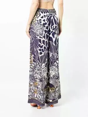 Camilla Graphic Print Wide-leg Trousers