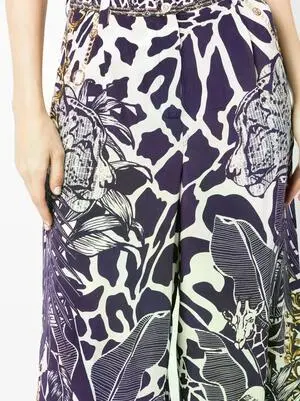 Camilla Graphic Print Wide-leg Trousers