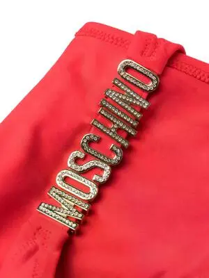 Moschino Plaque Bikini Bottoms - Red