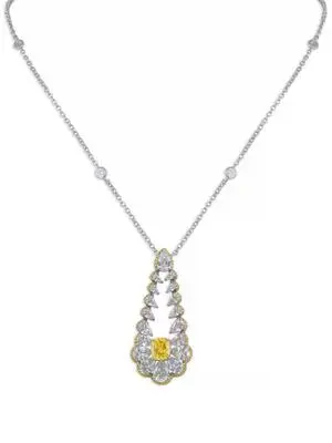 JUWELINA PARIS Tone Crystal Embellished Necklace - Silver