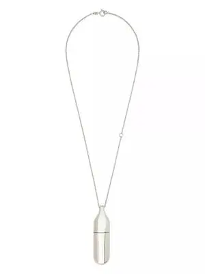 COURREGES Tone Flask Pendant Necklace - Silver
