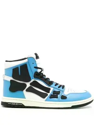 Amiri Skel Top Hi Leather Sneakers - Blue
