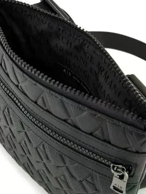 Armani Exchange Monogram-embossed Messenger Bag