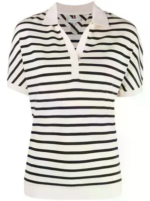 Tommy Hilfiger Striped Split-neck T-shirt