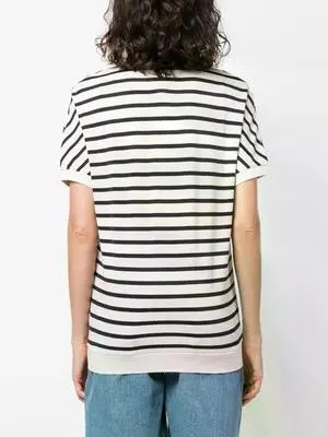 Tommy Hilfiger Striped Split-neck T-shirt