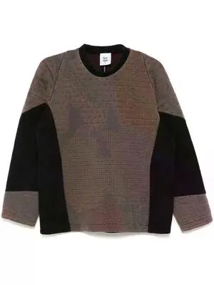 STAIN SHADE Paneled Crewneck Sweatshirt