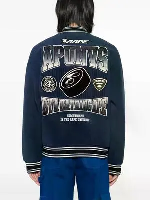 AAPE BY *A BATHING APE Logo Varsity Jacket