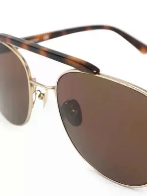 Calvin Klein Aviator Sunglasses With Tortoiseshell Effect