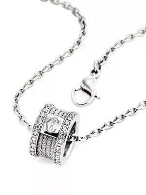CHARRIOL Forever Magnifique Stainless Steel And Cubic Zirconia Necklace - Silver