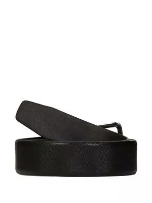 Karl Lagerfeld Monogram Leather Belt - Black