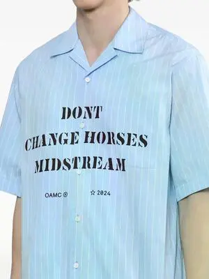 OAMC Striped Slogan-print Shirt