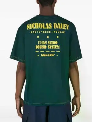 NICHOLAS DALEY Logo-print T-shirt - Green