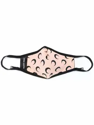 MARINE SERRE Moon-print Face Mask - Neutrals