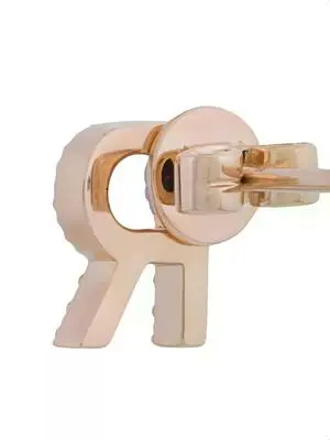 ALINKA 18kt Rose Gold Diamond "r" Initial Stud Earring