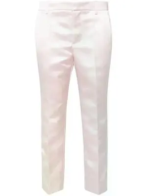 Philosophy Di Lorenzo Serafini Cropped Tapered Trousers In Powder Duchess Satin