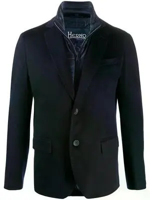 Herno Padded-detail Single-breasted Blazer