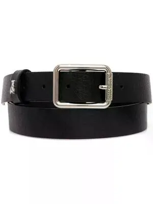 Patrizia Pepe Logo Buckle Belt - Black